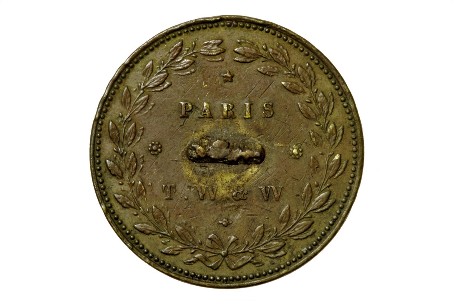 MEDALHA / BOTÃO GAUCHESCO BRASÃO DO IMPÉRIO – SÉCULO XIX – MP Militaria