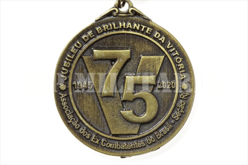 MEDALHA JUBILEU DE BRILHANTE DA VITÓRIA 1945 – 2020 – FEB – MP Militaria